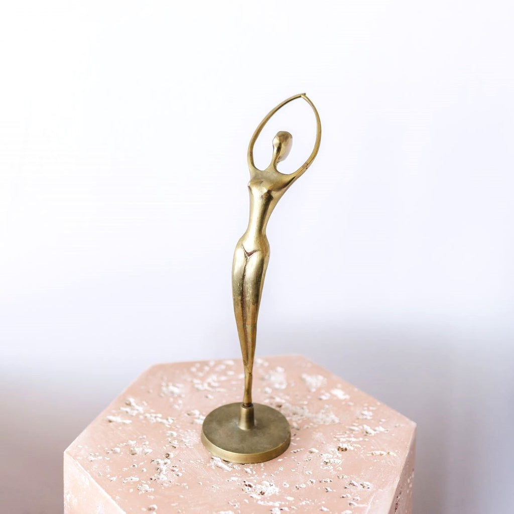 Vintage Solid Brass Female Figure, Ballerina Dancing – Renascence Studio