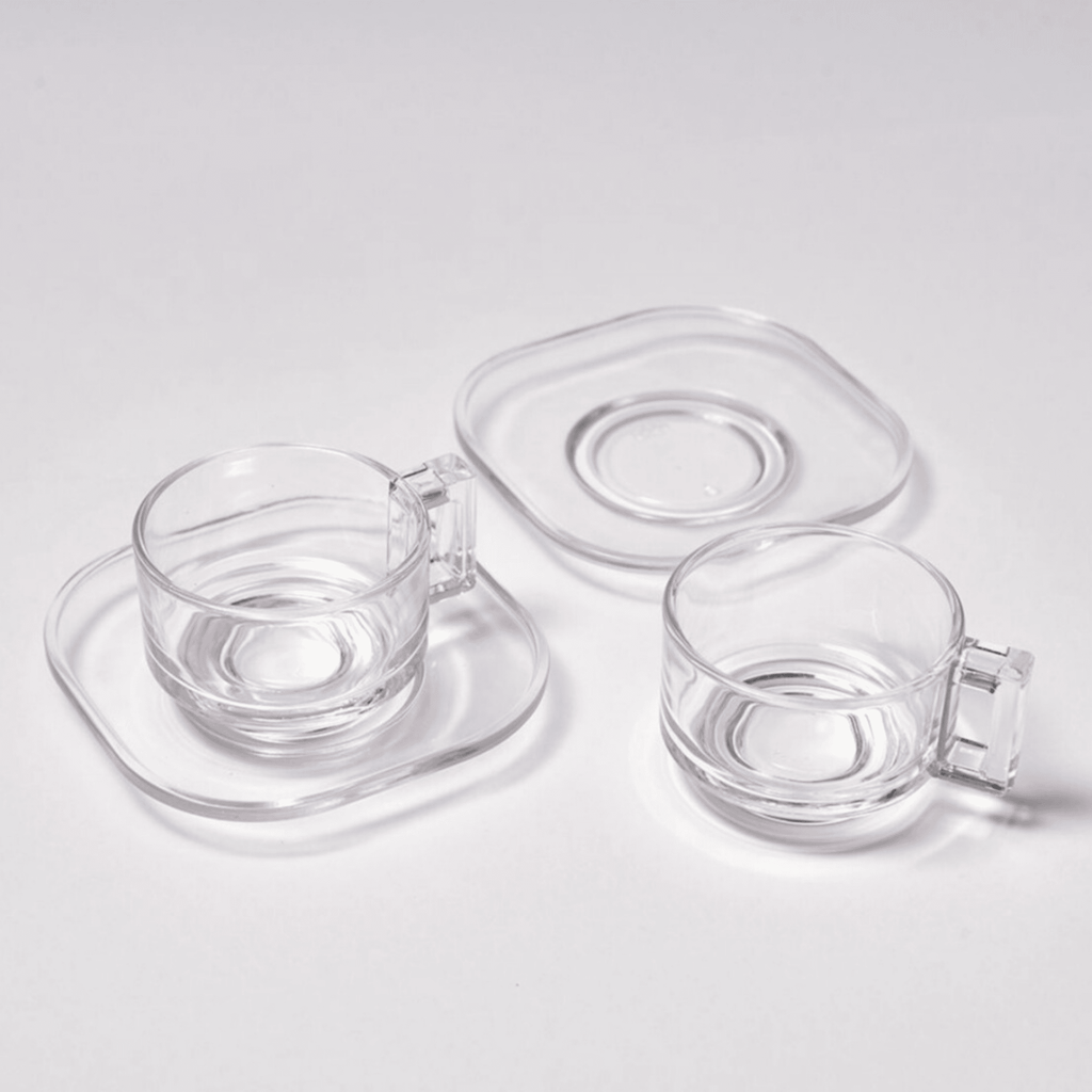 Joe Colombo Arno Geometric Espresso Cups and Saucers Set of 2 - 1960s ...