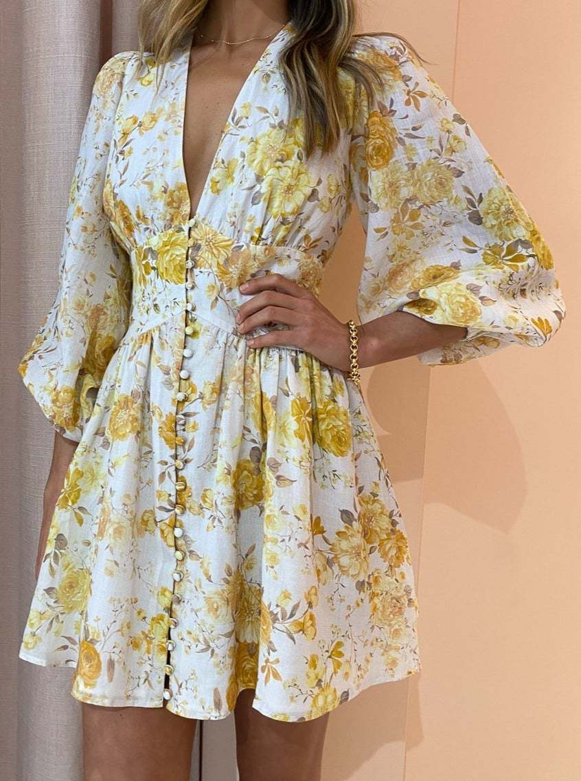 Sofia the Label Capri Long Sleeve Mini Designer Dress Hire – Renascence ...